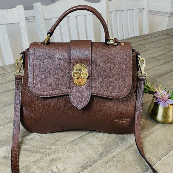 Frederic T. Paris | Bags | Frederic T Paris Brown Leather Crossbody Bag ...